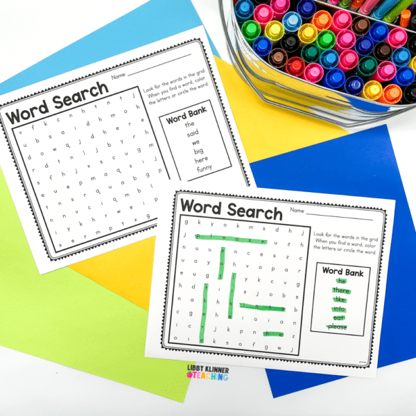 Sight Word Search | Pre-Primer through Third Grade plus EDITABLE ...