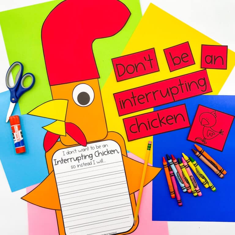 Interrupting Chicken Book Companion Activity | Classroom Management for ...