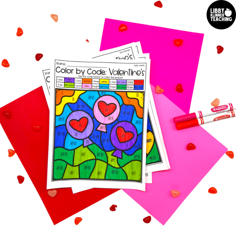 Color by Code: Valentine's Day Color by Number Activity for Number ...