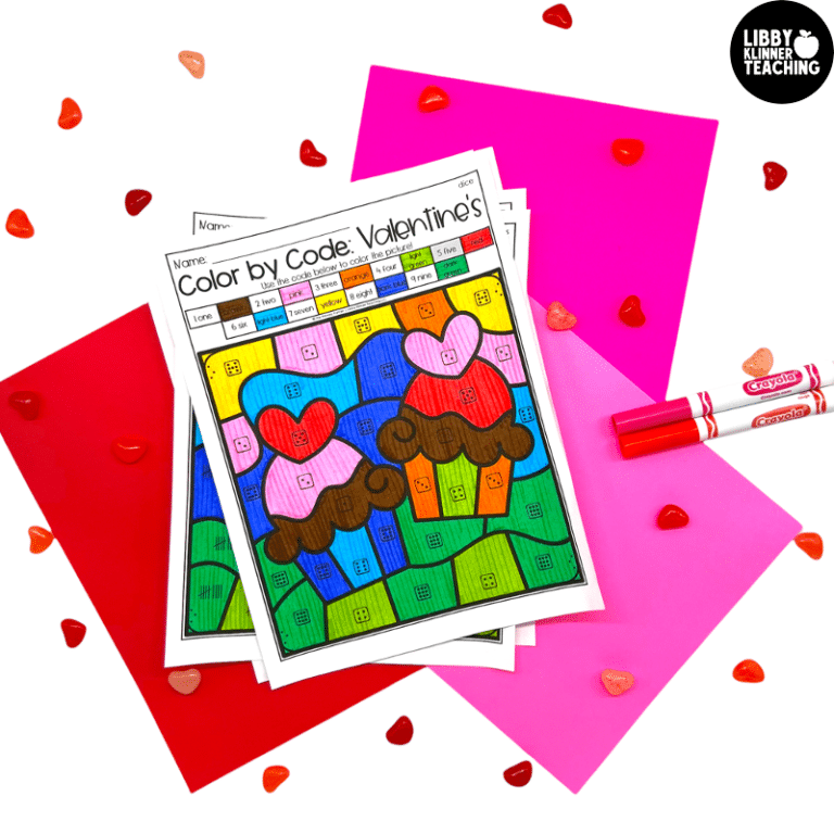 Color by Code: Valentine's Day Color by Number Activity for Number ...