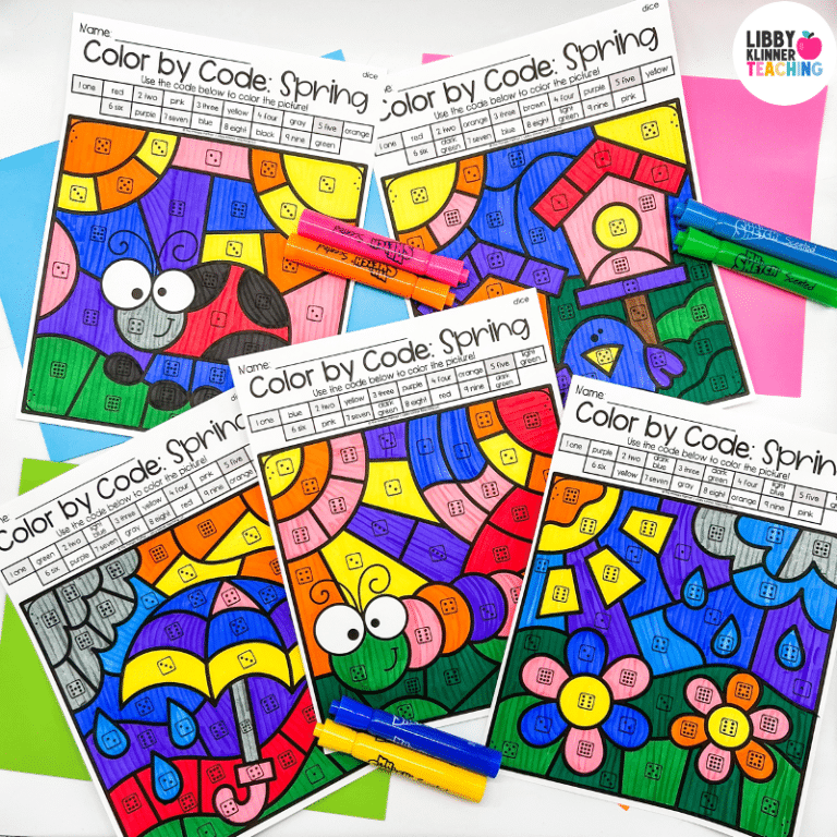 Color by Code: Spring Color by Number Activity for Number Sense - Libby ...