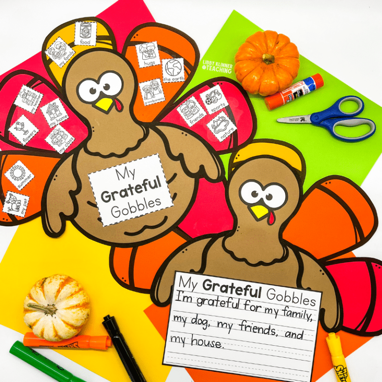Thankful Turkey Craft | Teaching Gratitude - Libby Klinner Teaching