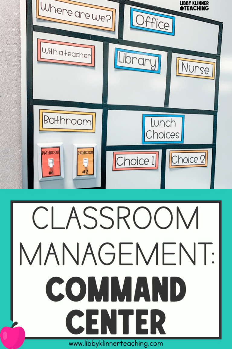 Classroom Management: How to Set Up a Classroom Command Center - Libby ...