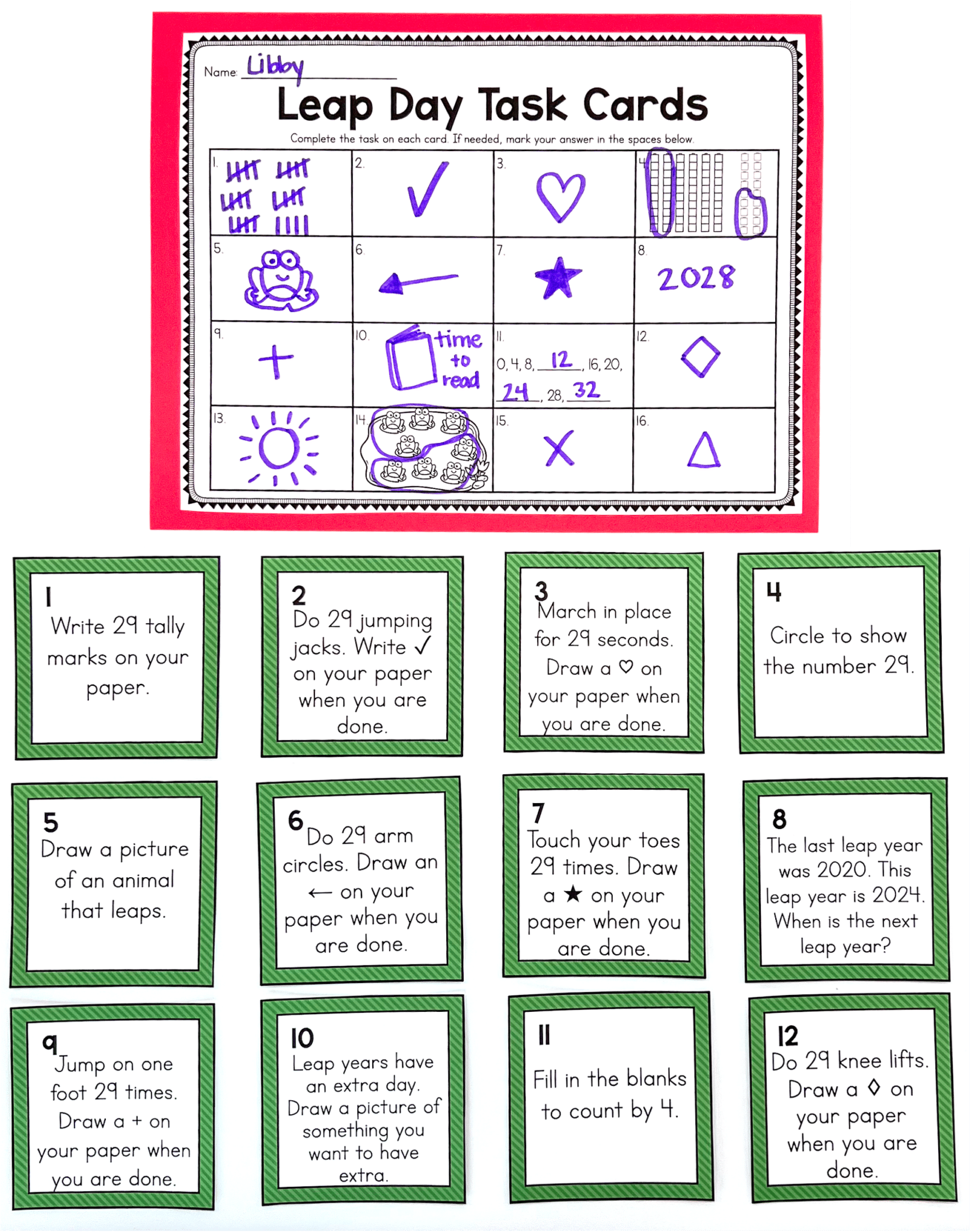 Leap Day Activities for the Classroom - Libby Klinner Teaching