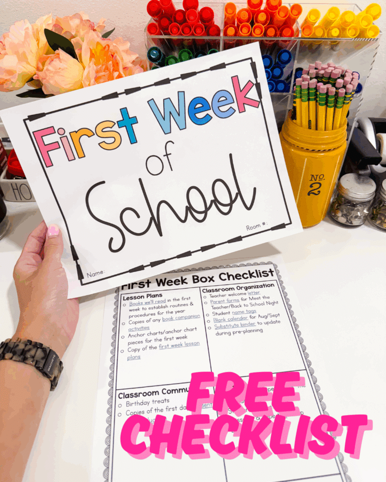 End of the Year Classroom Prep for the First Week of School - Libby ...