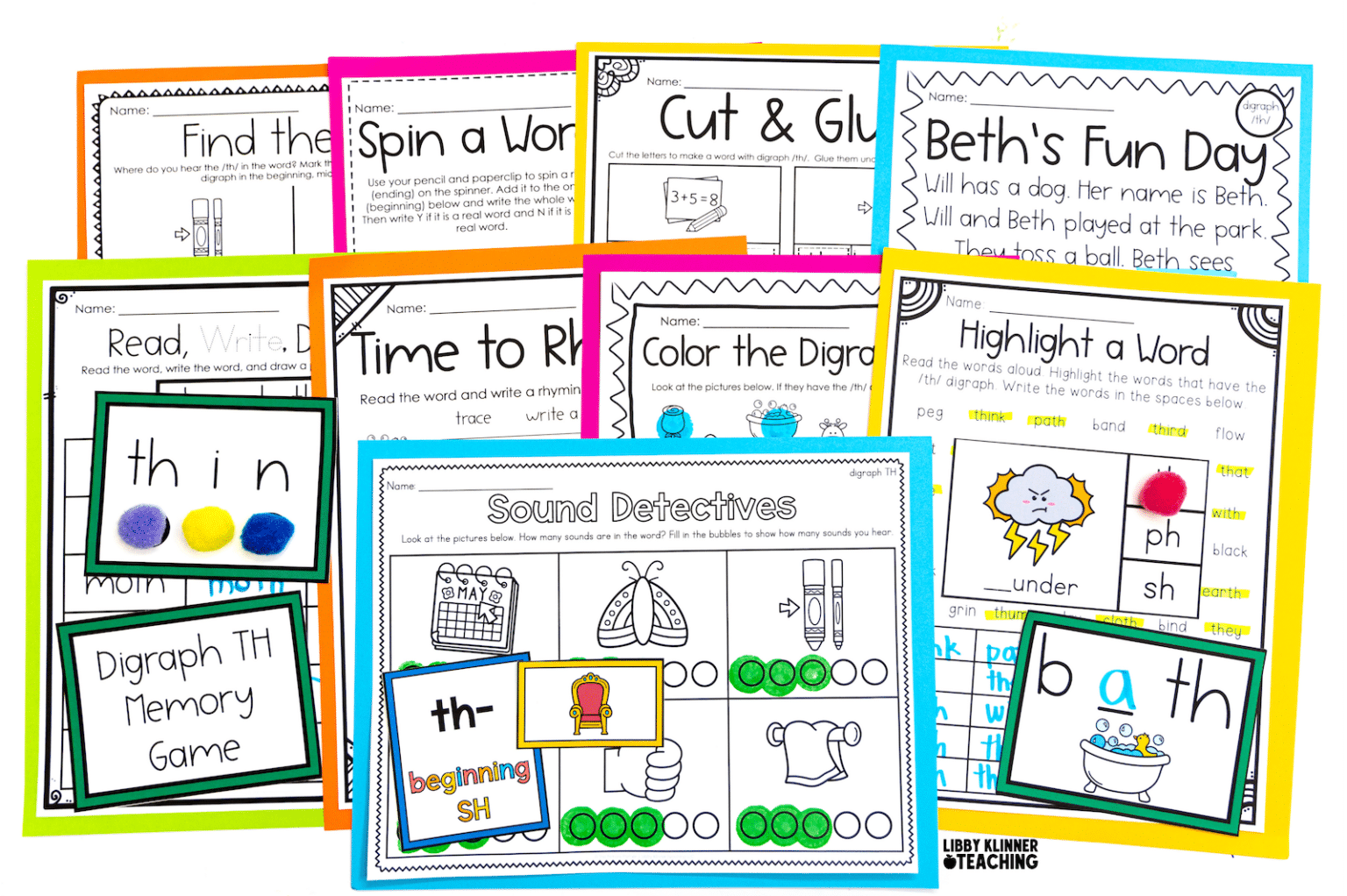 Games and Activities for Teaching Consonant Digraphs - Libby Klinner ...