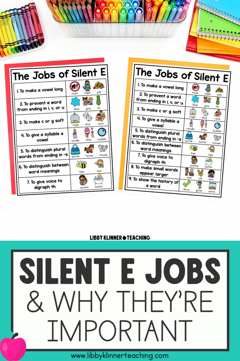 Silent E Jobs & Why They are Important - Libby Klinner Teaching