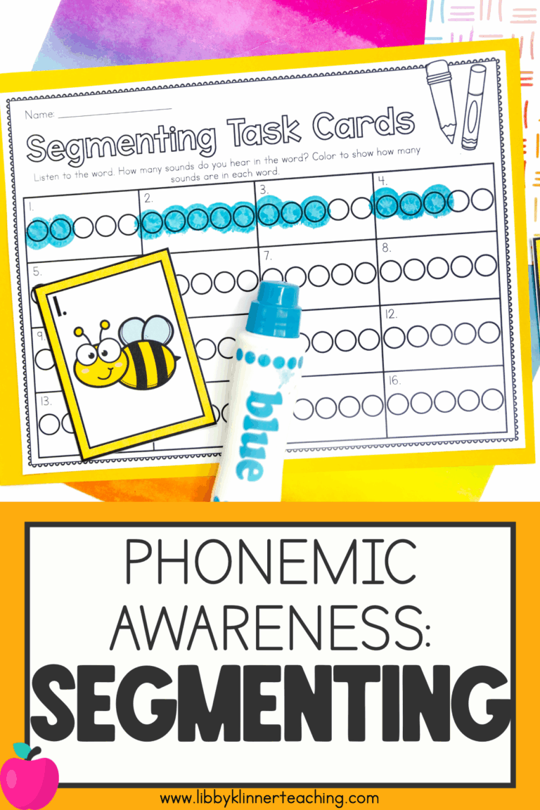 Phoneme Segmentation Activities for the Classroom - Libby Klinner Teaching