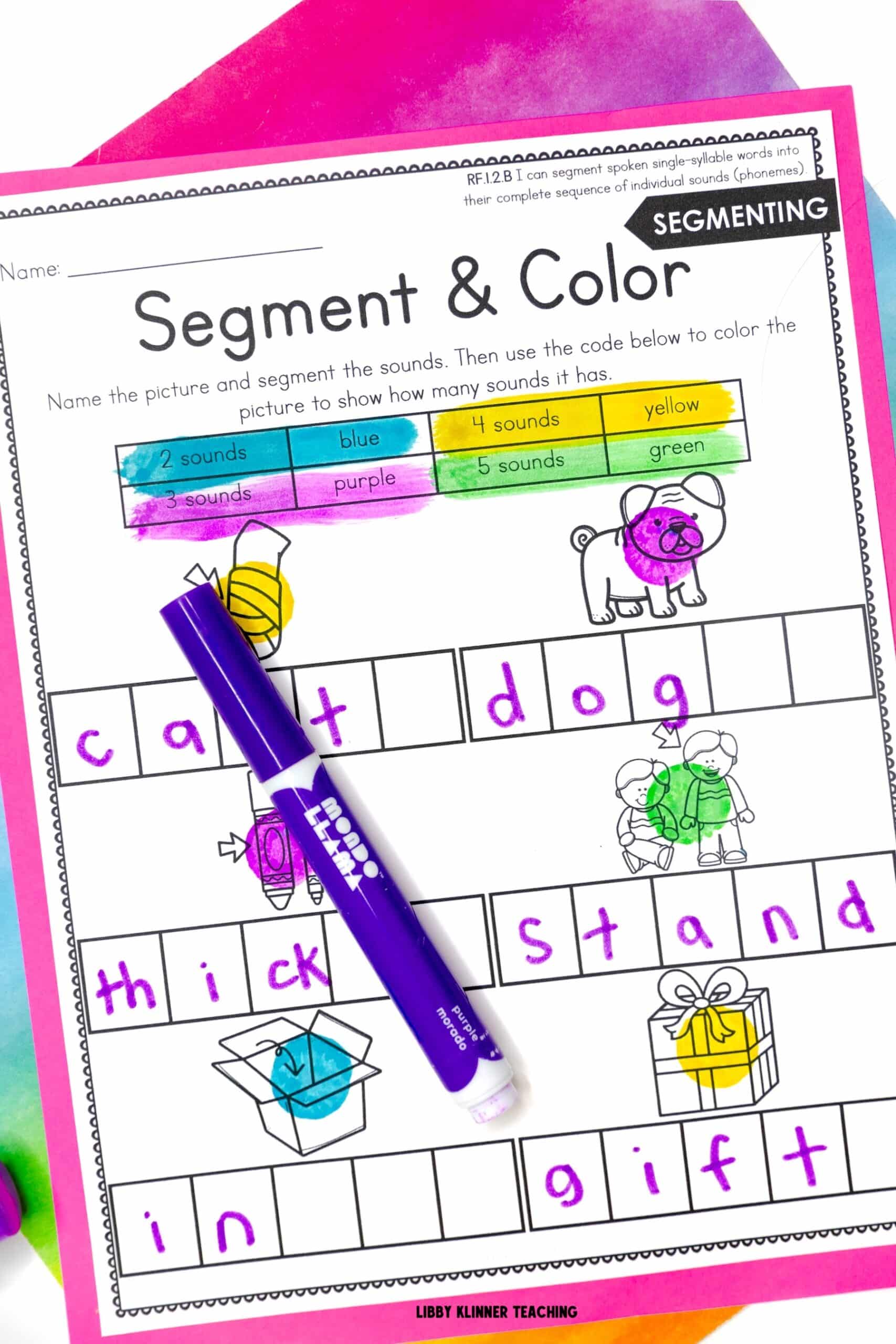 Phoneme Segmentation Activities for the Classroom - Libby Klinner Teaching